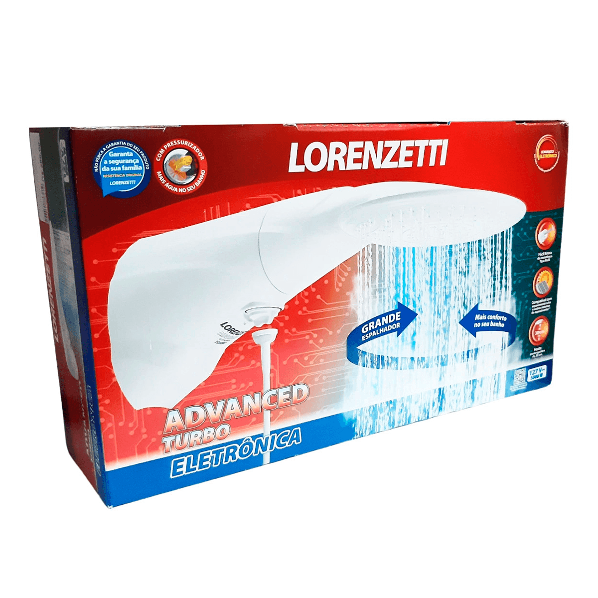 Chuveiro Lorenzetti Advanced Turbo Eletrônica 7500W 220V
