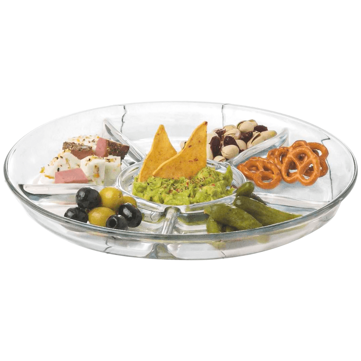 Petisqueira de Vidro Libbey Botanero Redonda 6 Divisorias