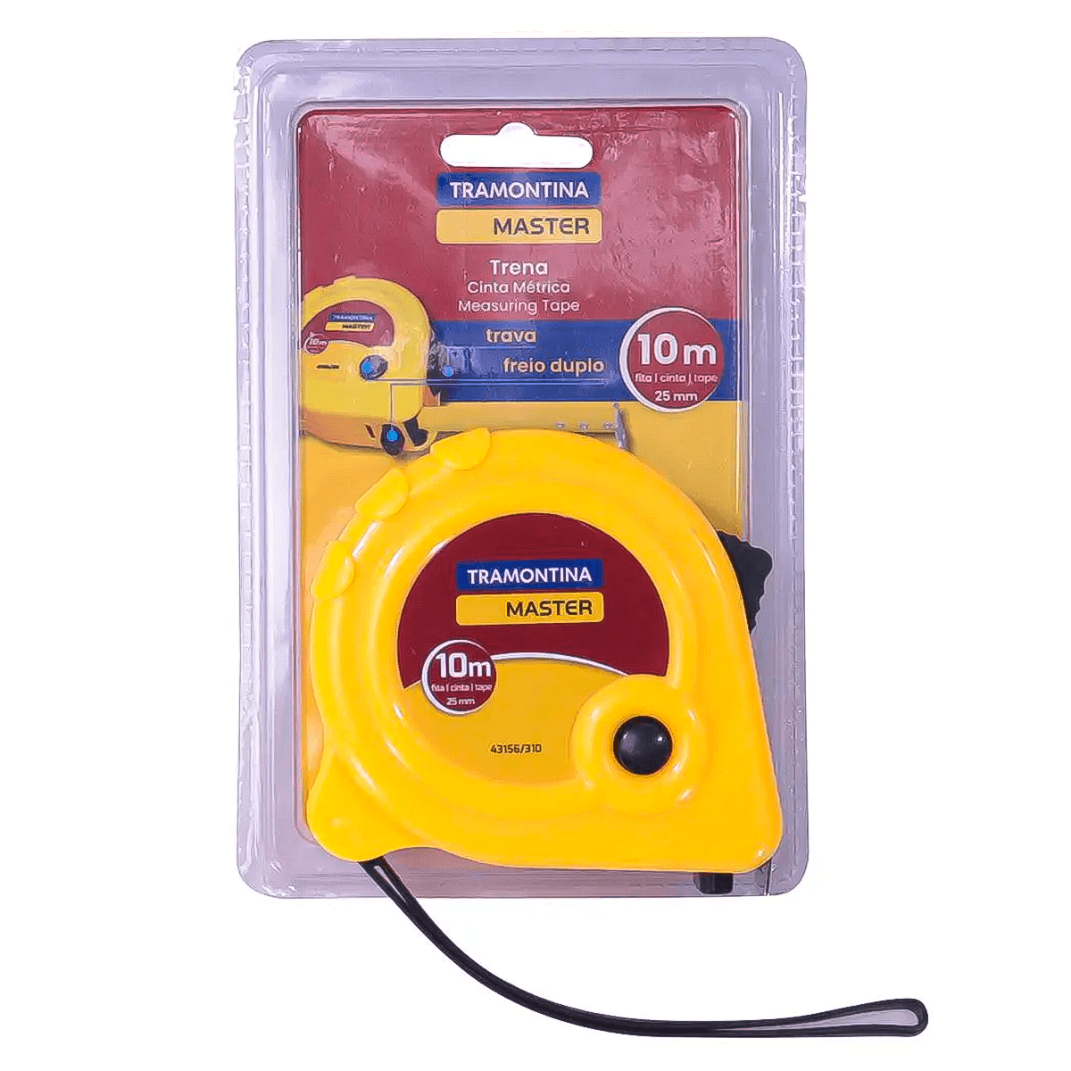Trena Tramontina Fita De Aço E Corpo Abs Com Freio Duplo 10m
