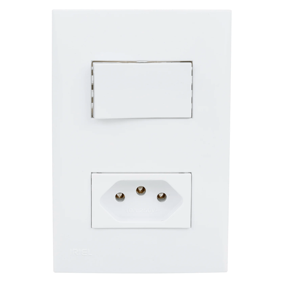 Conjunto De Interruptor Iriel Impéria Simples 10a Branco