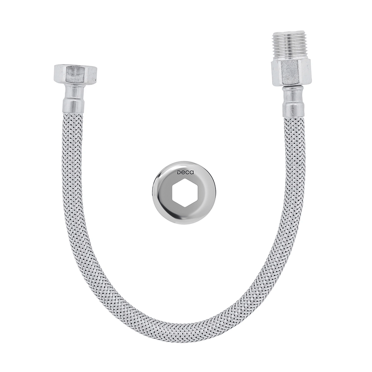 Engate Flexível Deca Malha Aço 4607 C 40cm Cromado