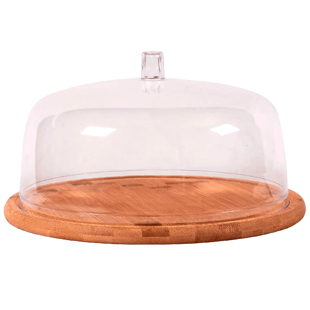 Boleira Martiplast Em Bambu 27,5cm Com Cúpula Acrilica