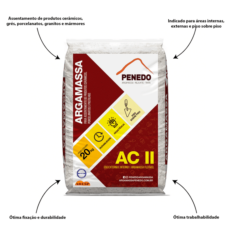 Argamassa Penedo Ac2 Flexivel 20kg
