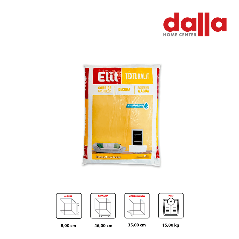 Texturalit Argalit Acrílica Rústica Branca 15kg