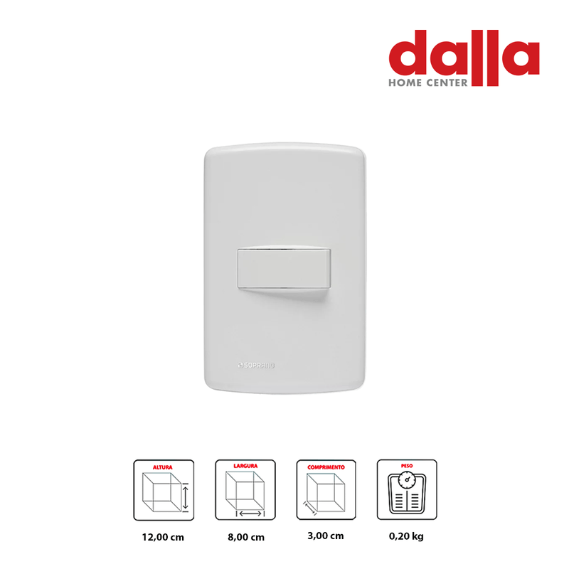 Interruptor Iriel Duale Up Simples 10A 250V 851011